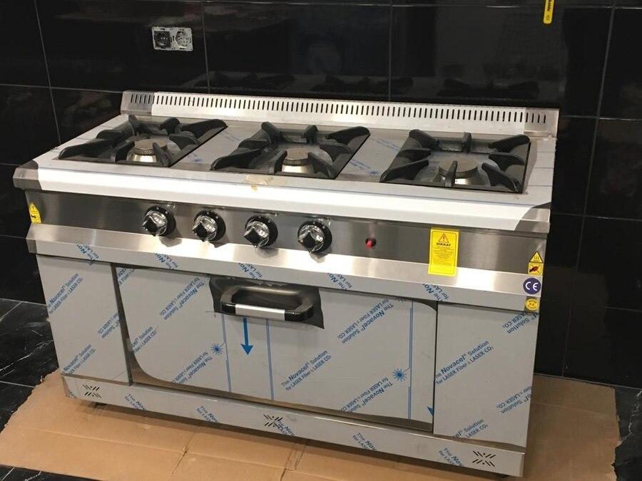 3 Gözlü Doğalgazlı Kuzine Fırınlı Ocak » Fırınlı Ocak - Sanayi tipi